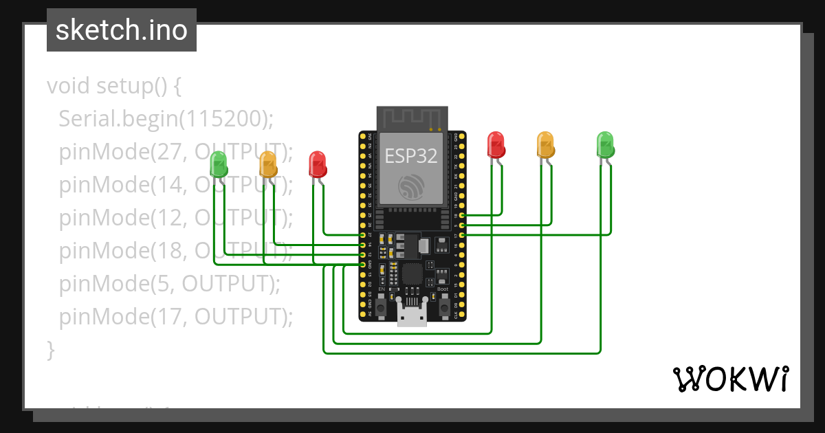 Task 3 - Wokwi ESP32, STM32, Arduino Simulator