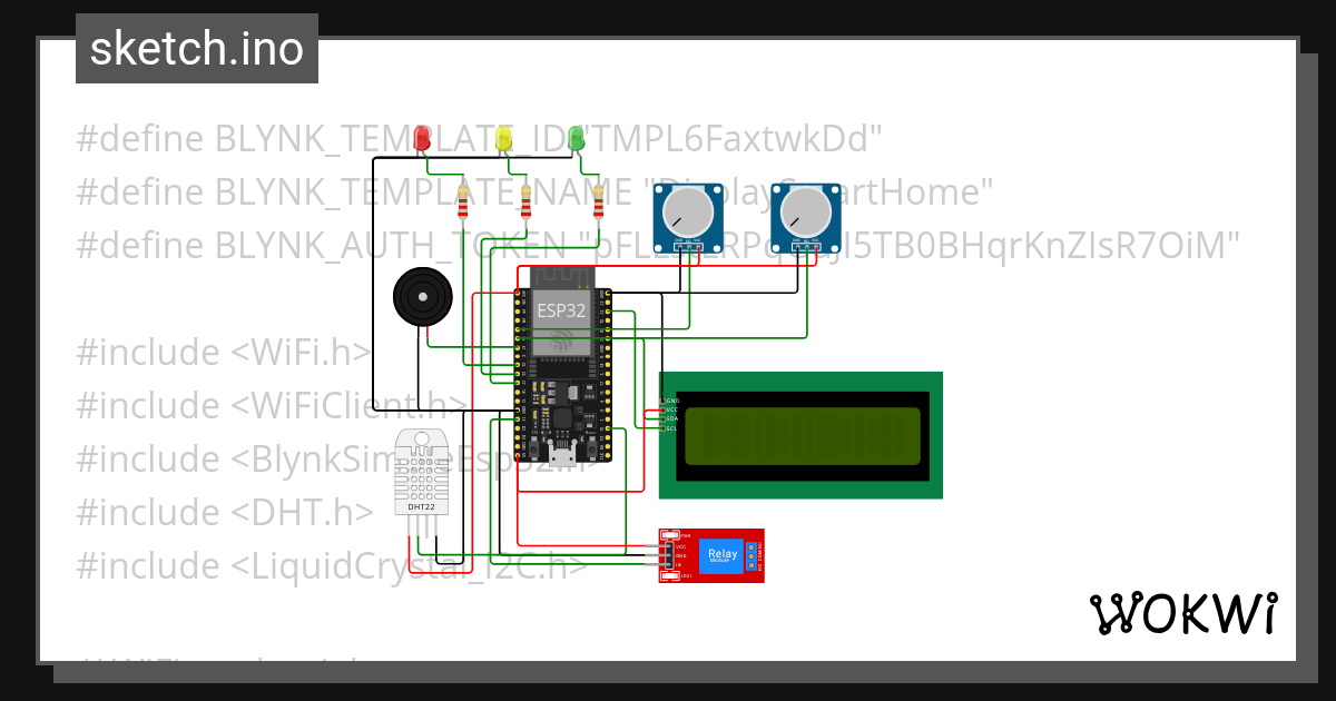 SmartHome - Wokwi ESP32, STM32, Arduino Simulator
