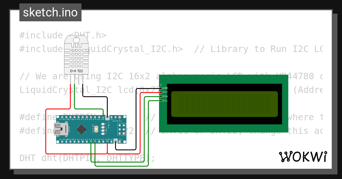 Interfacing Dht22 Temperature Resor Using Arduino Nano Wokwi Esp32 7852