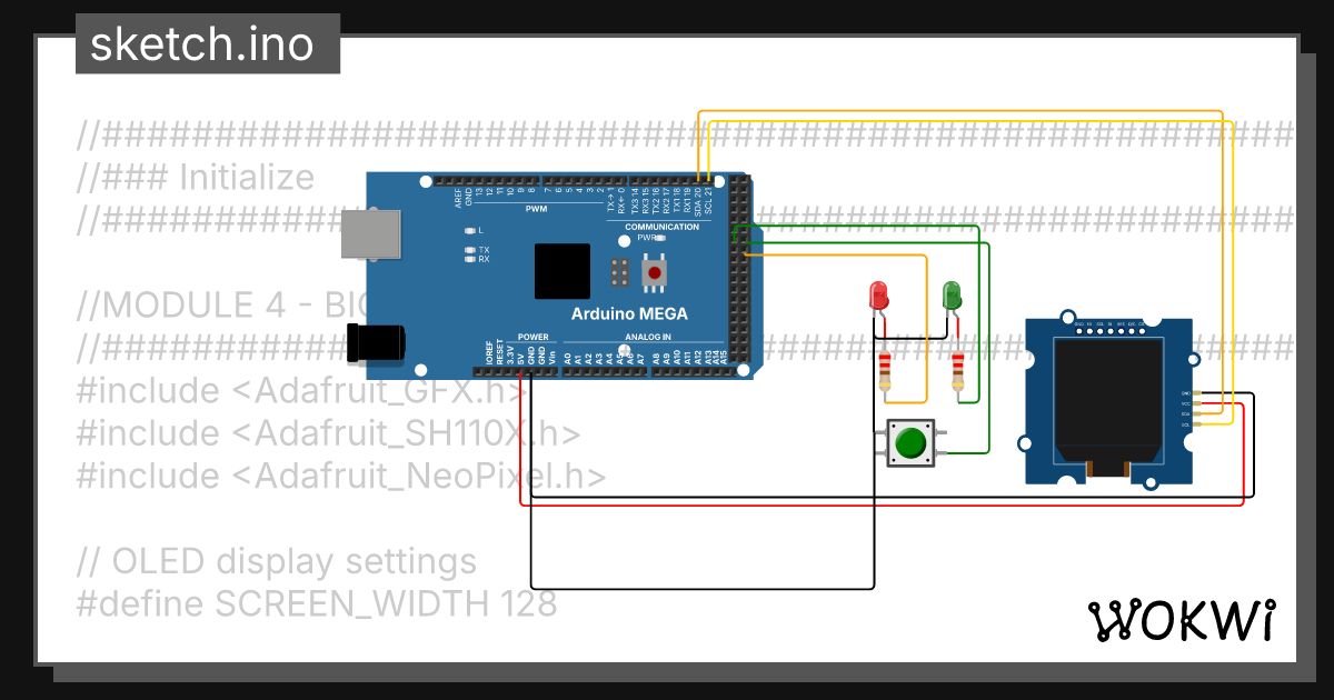 MODULE 4 BIG BUTTON Wokwi ESP32 STM32 Arduino Simulator