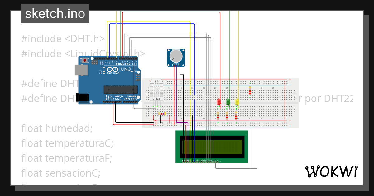 DHT11(22) - Wokwi ESP32, STM32, Arduino Simulator