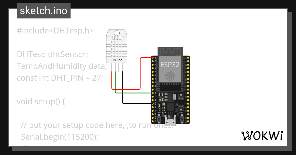 DHT - Wokwi ESP32, STM32, Arduino Simulator