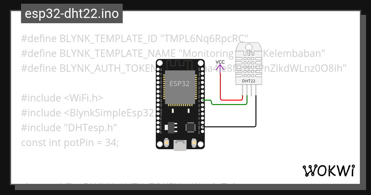 DHT22_ESP32 - Wokwi ESP32, STM32, Arduino Simulator