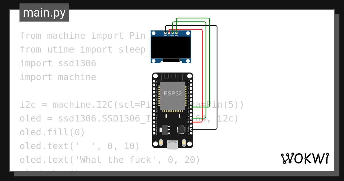 Micropython Oled Wokwi Esp32 Stm32 Arduino Simulator
