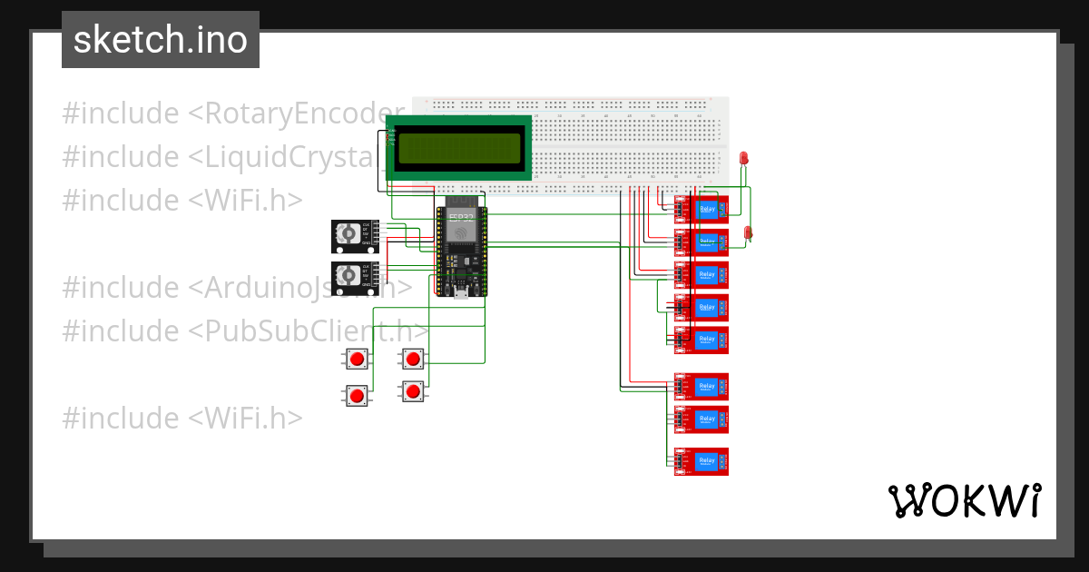 motor relay - Wokwi ESP32, STM32, Arduino Simulator