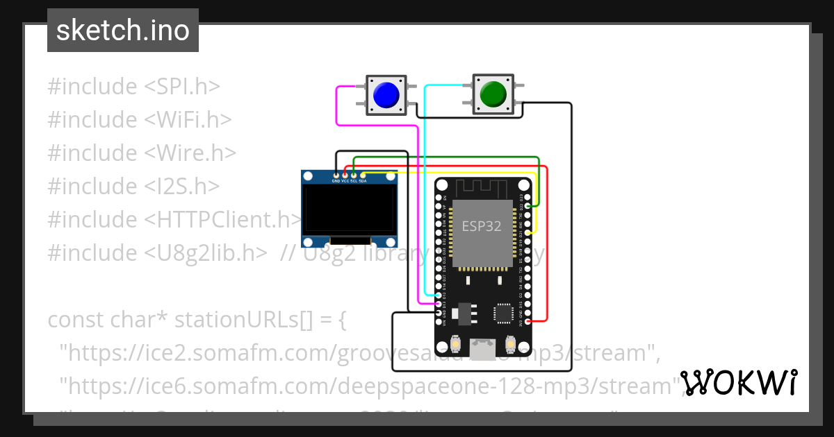 Internet Radio Copy - Wokwi ESP32, STM32, Arduino Simulator