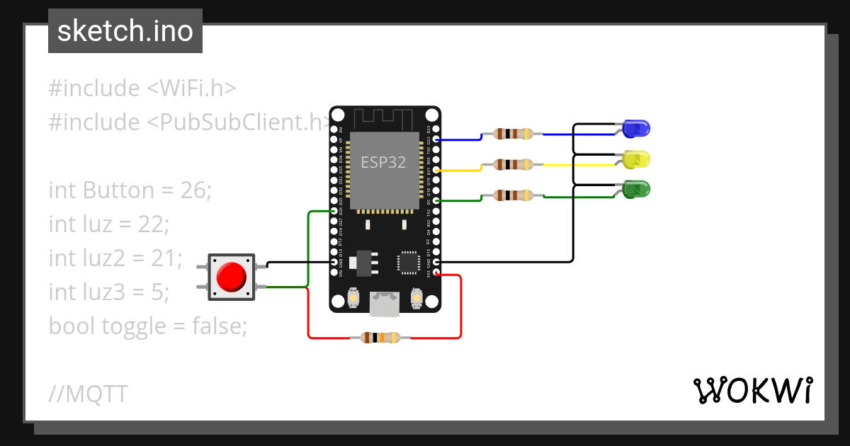 Iluminacion - Wokwi ESP32, STM32, Arduino Simulator