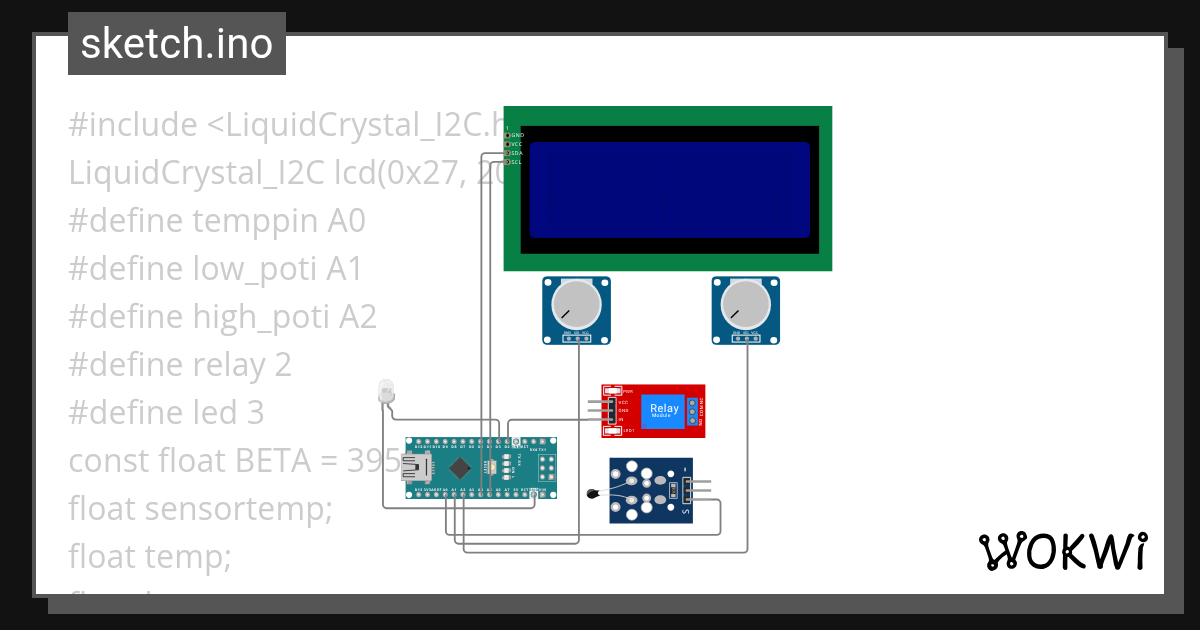 Thermostat Wokwi Esp32 Stm32 Arduino Simulator 