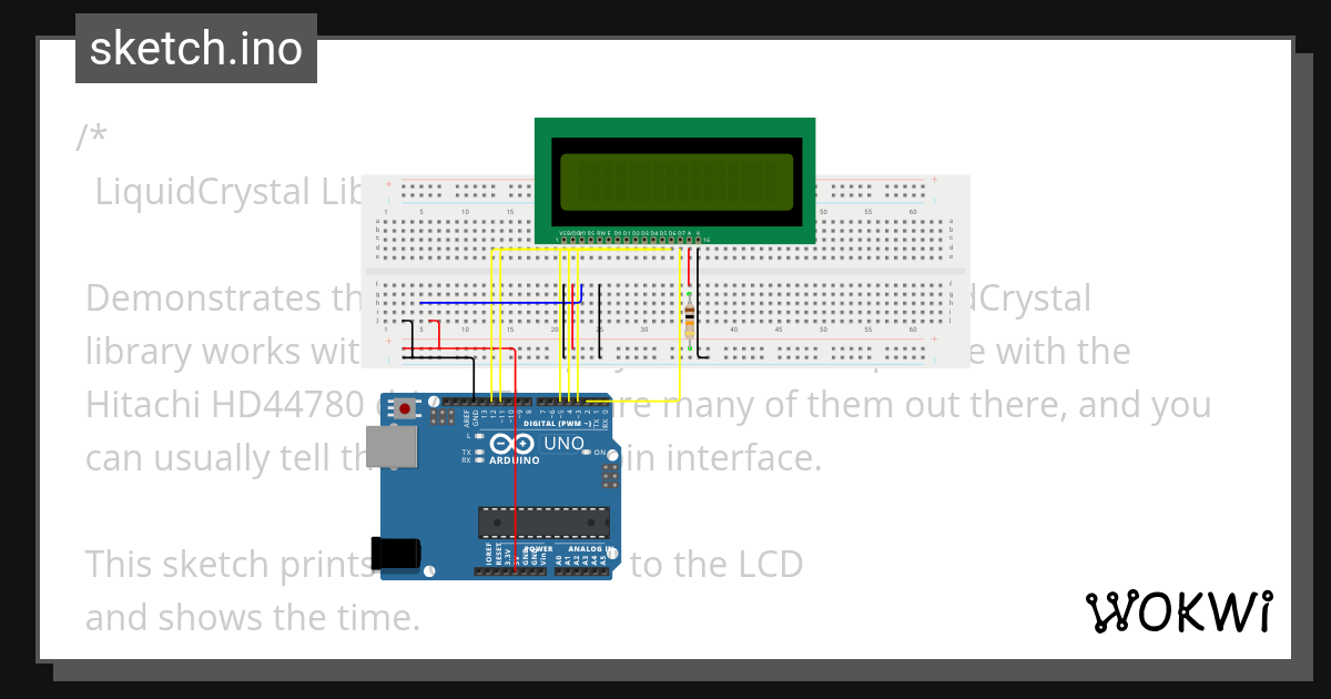 LCD WITH ARDUINO UNO Copy - Wokwi ESP32, STM32, Arduino Simulator