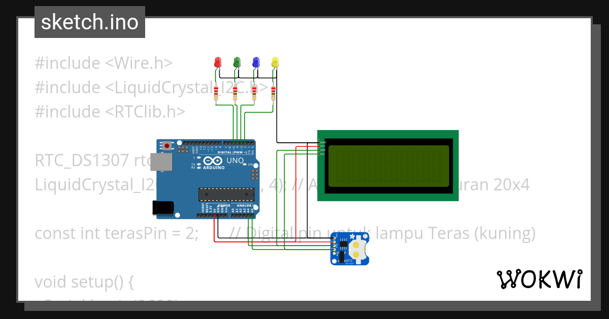 Kontrol RTC - Wokwi ESP32, STM32, Arduino Simulator
