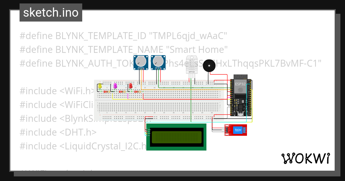 smart home - Wokwi ESP32, STM32, Arduino Simulator