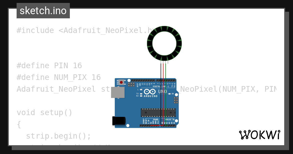 Бегущие огни Wokwi Esp32 Stm32 Arduino Simulator 2903