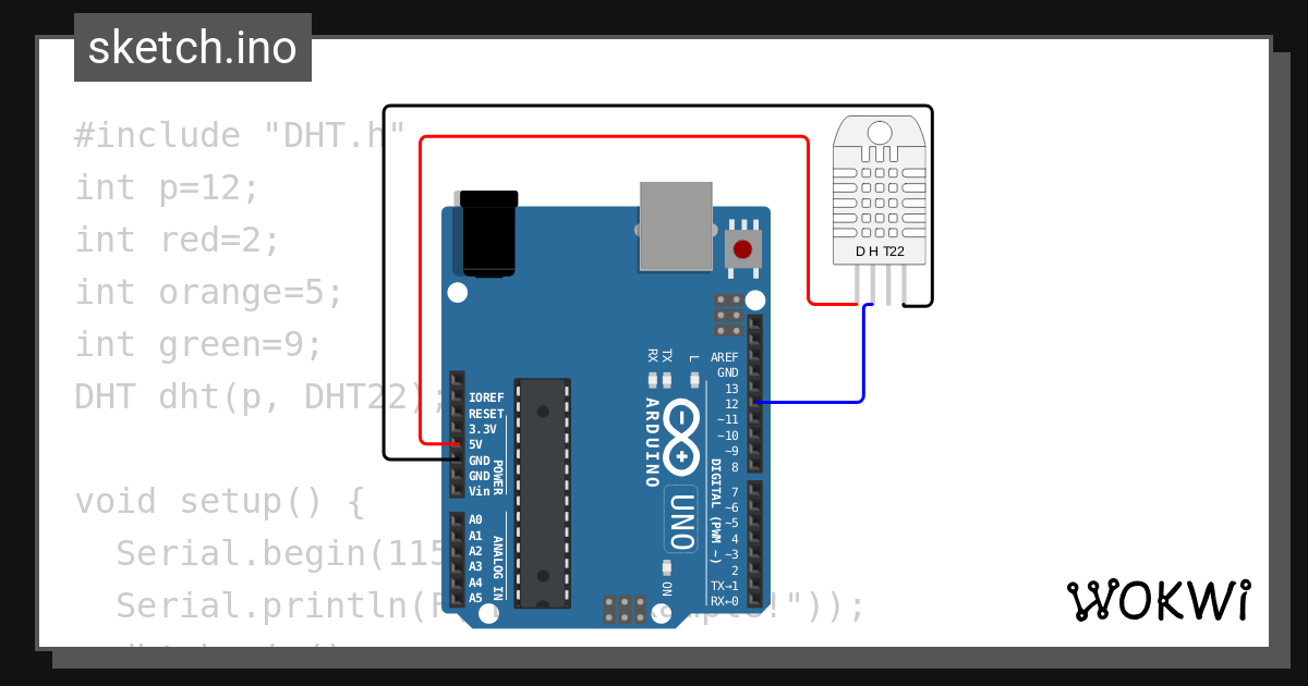 Dht22 With Leds Wokwi Esp32 Stm32 Arduino Simulator 4016