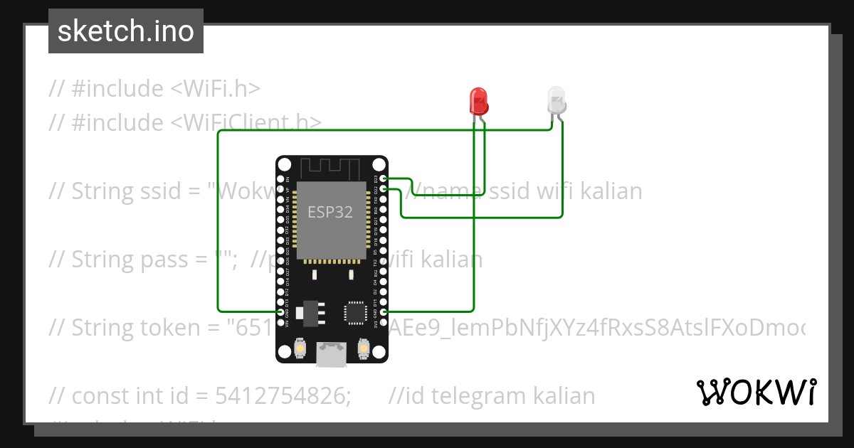 esp32 telegram led universal - Wokwi ESP32, STM32, Arduino Simulator