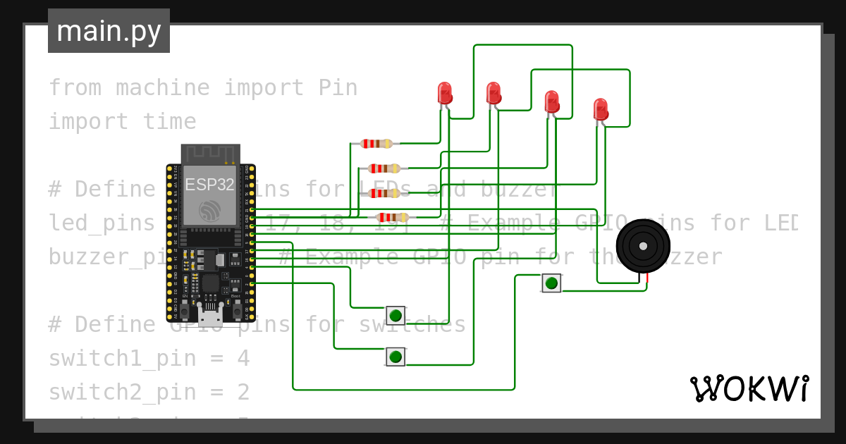 Ledblinking Wokwi Esp32 Stm32 Arduino Simulator 