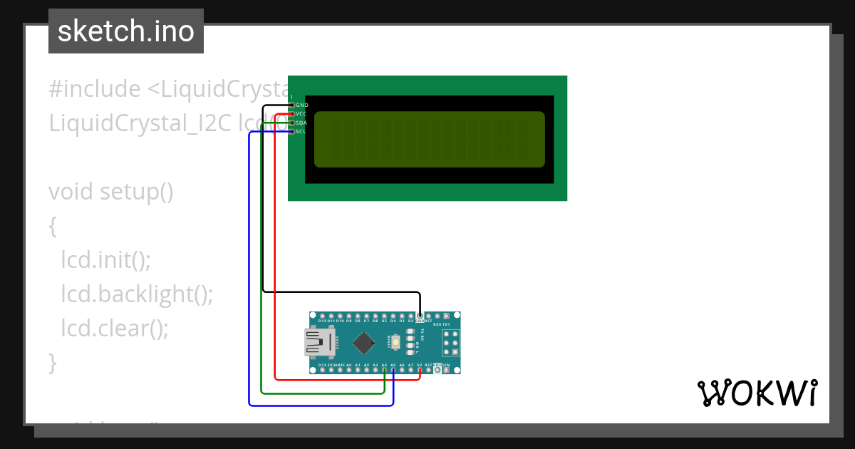 Lcd شاشه Wokwi Esp32 Stm32 Arduino Simulator 