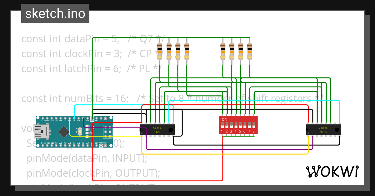 Arduino Nano 74hc165 Wokwi Esp32 Stm32 Arduino Simulator 7258
