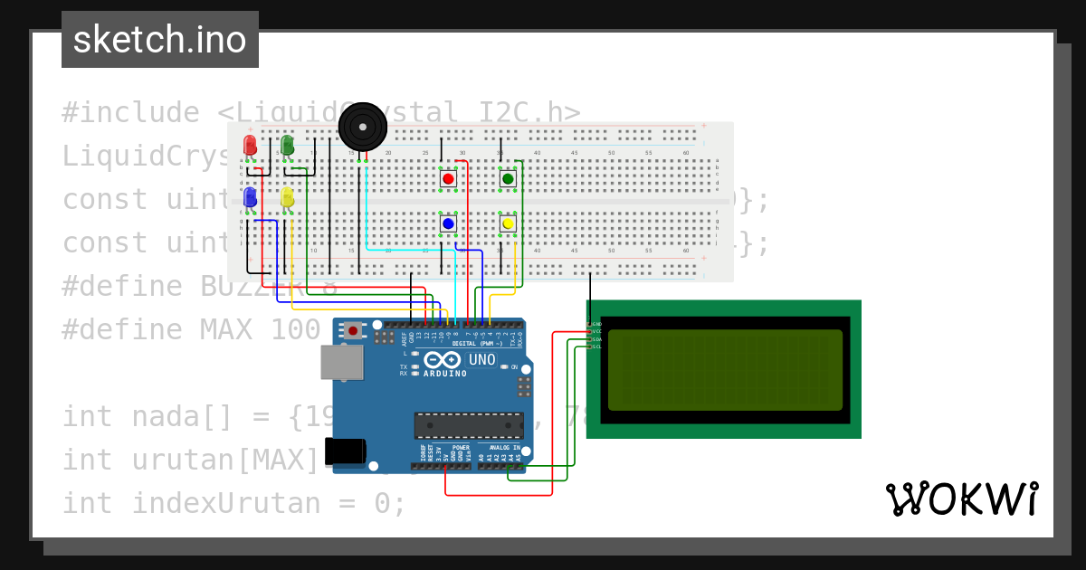 Memorize Puzzle Wokwi Esp32 Stm32 Arduino Simulator