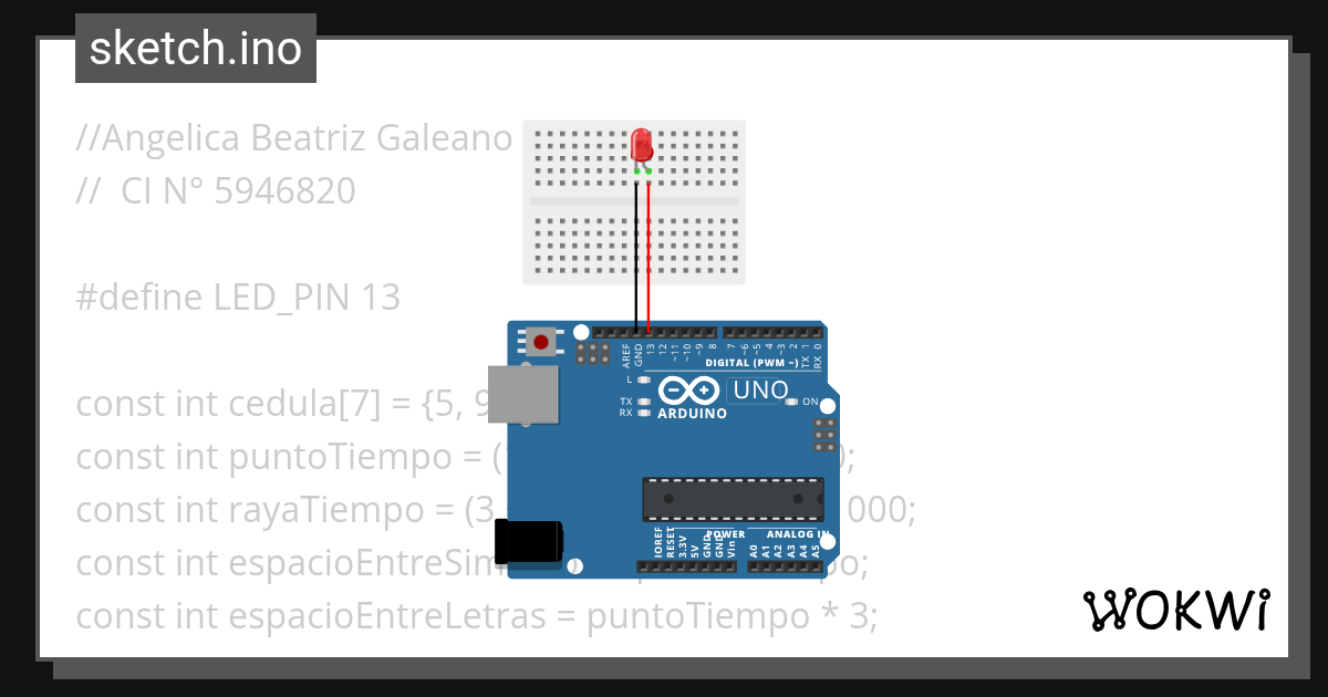 Angélica Galeano ejercicio N° 3 - Wokwi ESP32, STM32, Arduino Simulator