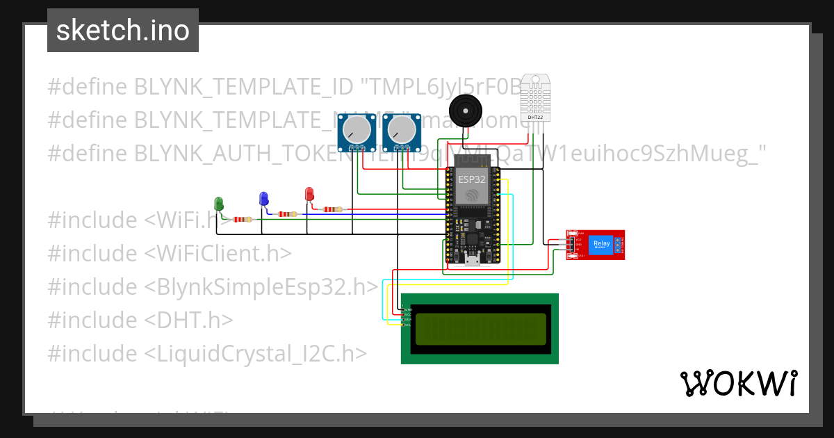 Praktikum 3: Smart Home - Reza Herdiansyah - Wokwi ESP32, STM32, Arduino Simulator