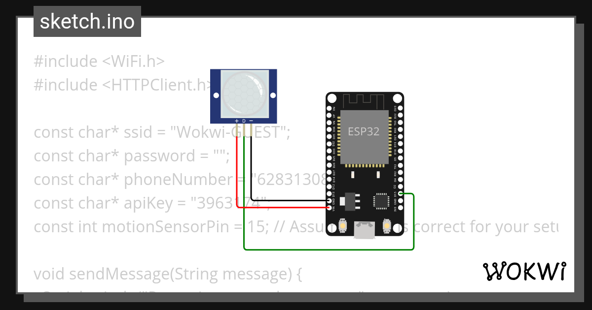 Send Messages to WhatsApp Copy - Wokwi ESP32, STM32, Arduino Simulator