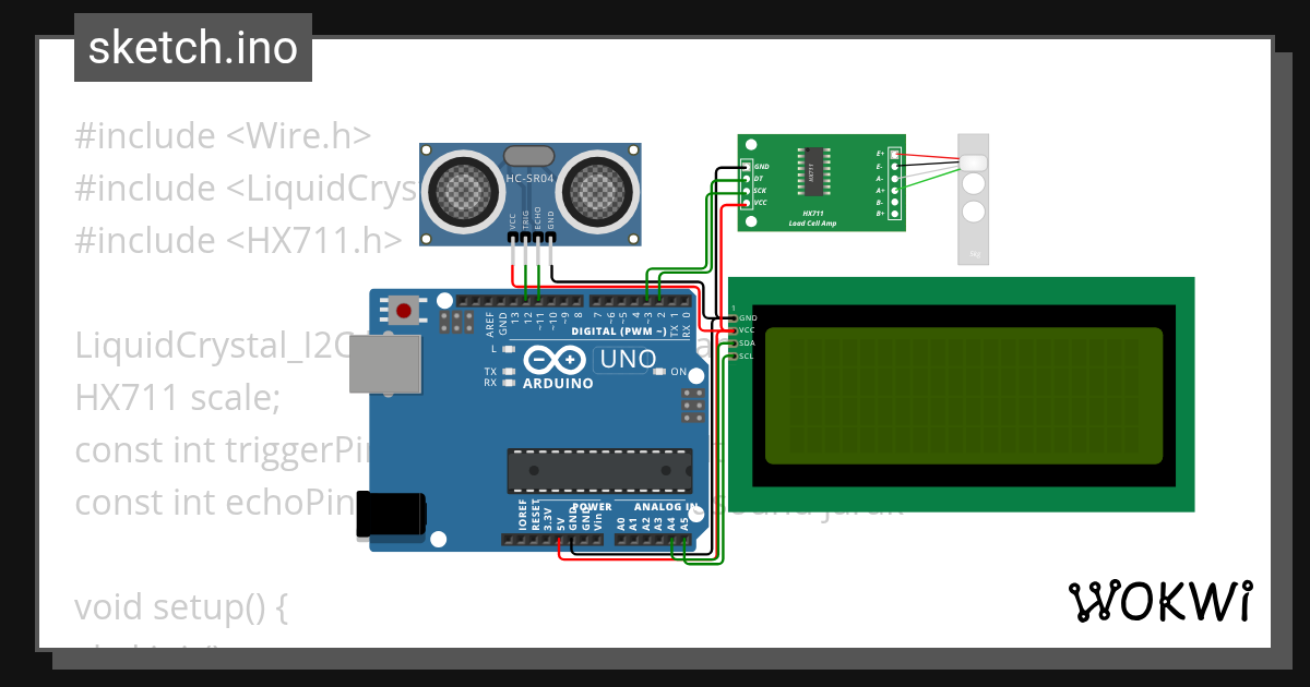 LoadCellSingle Point Load - Wokwi ESP32, STM32, Arduino Simulator