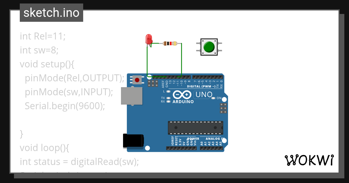 Pushbutton Wokwi Esp32 Stm32 Arduino Simulator 8511