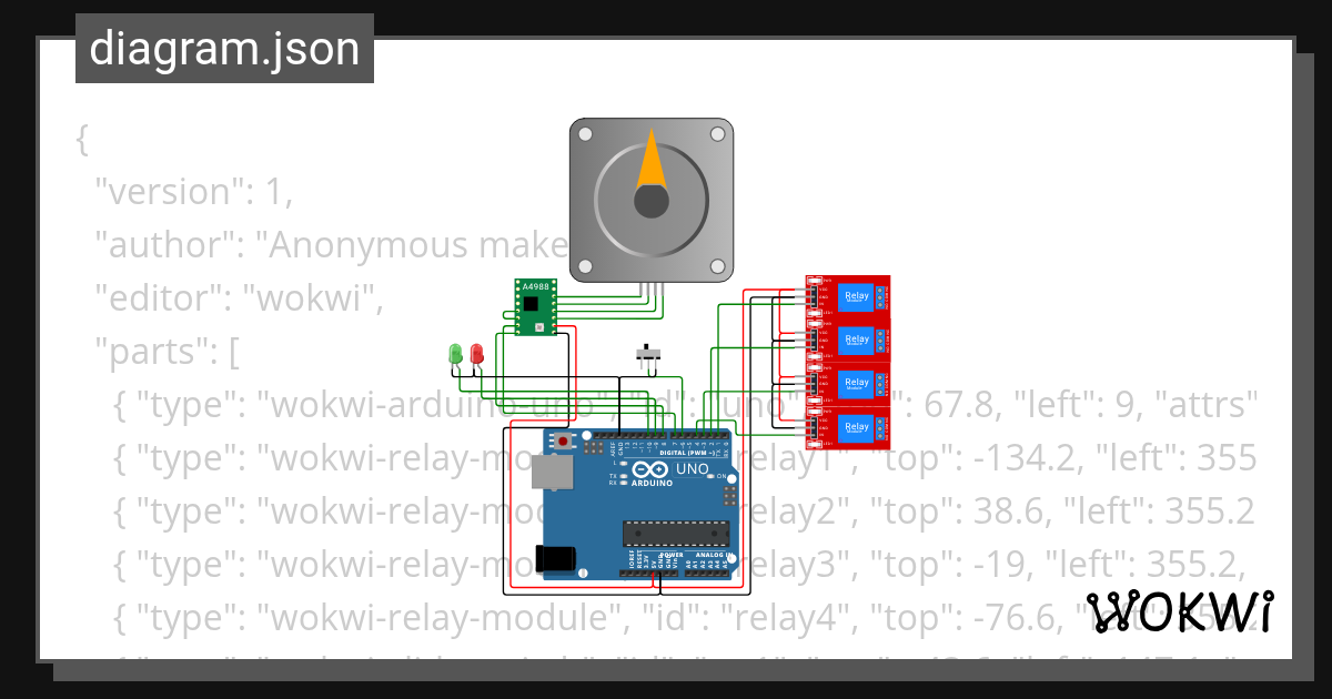 cilyder a+ a- a+ a- b+ b- with motor stepper - Wokwi ESP32, STM32 ...