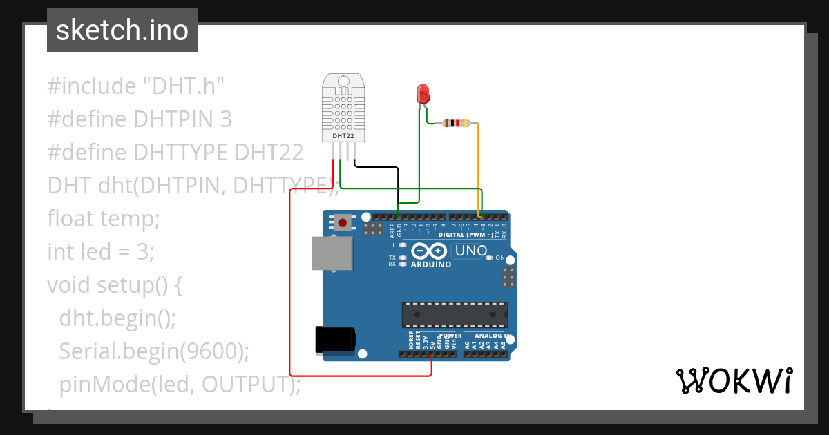 Temp tp LED - Wokwi ESP32, STM32, Arduino Simulator Temp tp LED - Wokwi ESP32, STM32, Arduino Simulator
