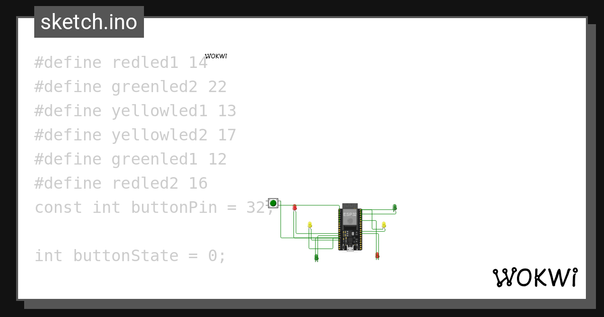 Traficlight Button Controller Wokwi Esp32 Stm32 Arduino Simulator 6797