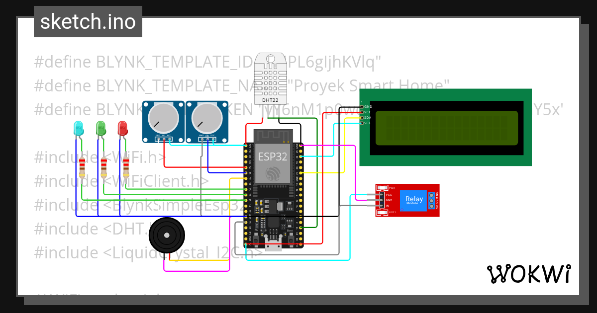 SmartHome - Wokwi ESP32, STM32, Arduino Simulator