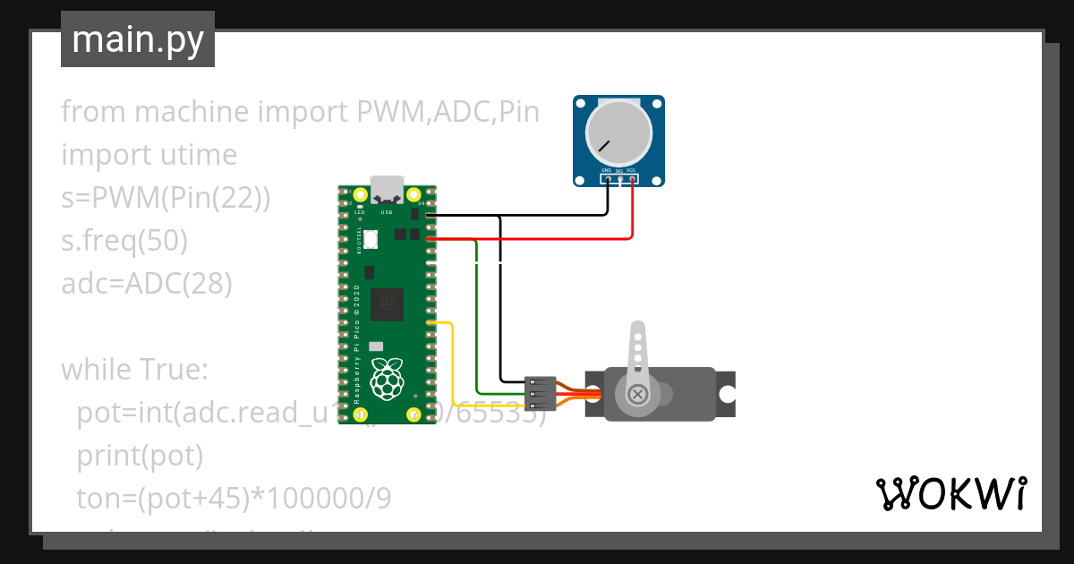 SERVO_POTENCIOMETRO_PYTHON - Wokwi ESP32, STM32, Arduino Simulator