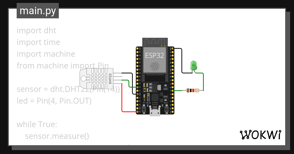 SensorTemp - Wokwi ESP32, STM32, Arduino Simulator