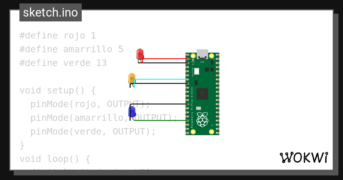 Proyecto 1 Encendidoapagado Leds Wokwi Esp32 Stm32 Arduino Simulator 7995