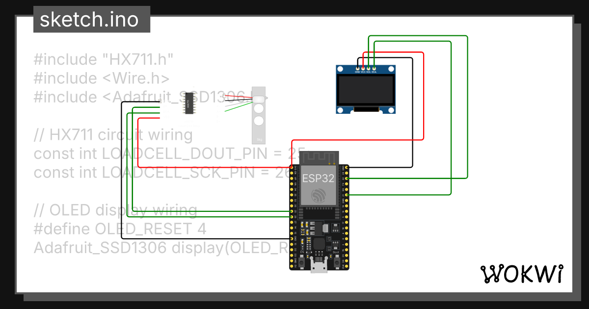 Load cell calibration - Wokwi ESP32, STM32, Arduino Simulator