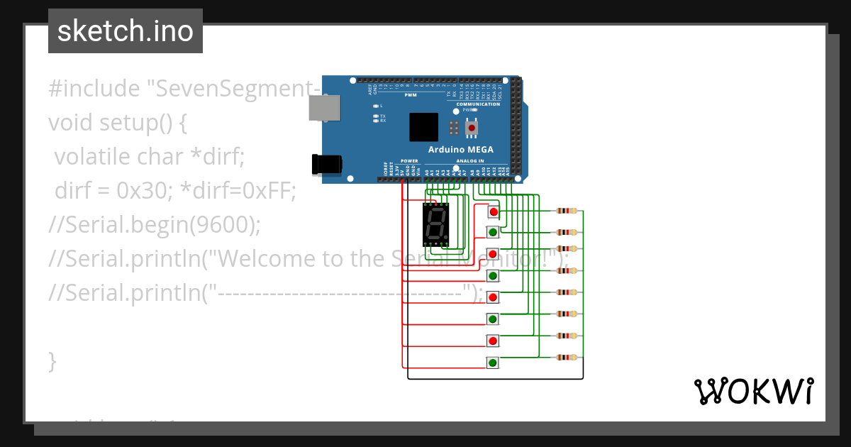 Sevensegment 1 Wokwi Esp32 Stm32 Arduino Simulator