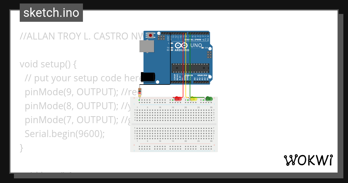TRAFFIC (LAB 3) - Wokwi ESP32, STM32, Arduino Simulator