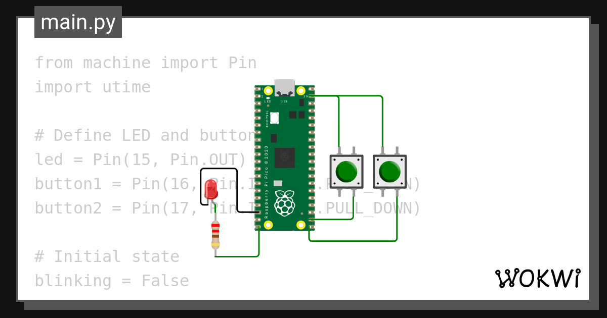 Blink Led Wokwi Esp32 Stm32 Arduino Simulator 5086