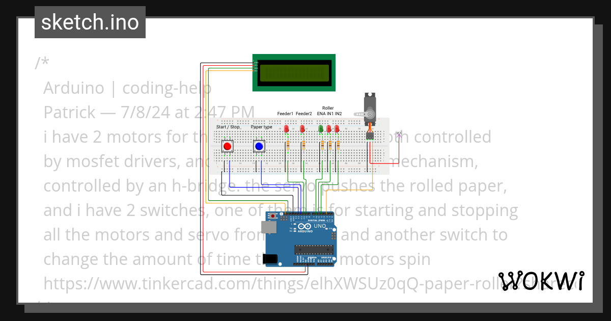 Paper_Roller MkIV - Wokwi ESP32, STM32, Arduino Simulator