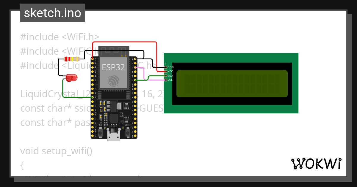 Conexão WIFI - Wokwi ESP32, STM32, Arduino Simulator
