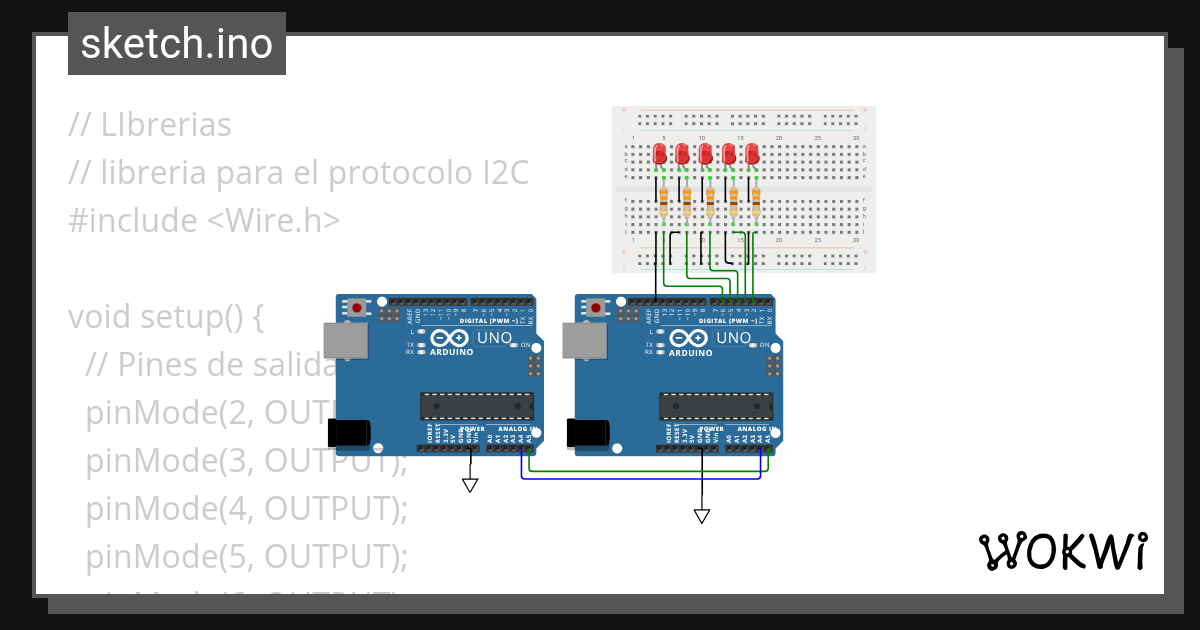 Com. I2C_Esclavo Rob - Wokwi ESP32, STM32, Arduino Simulator