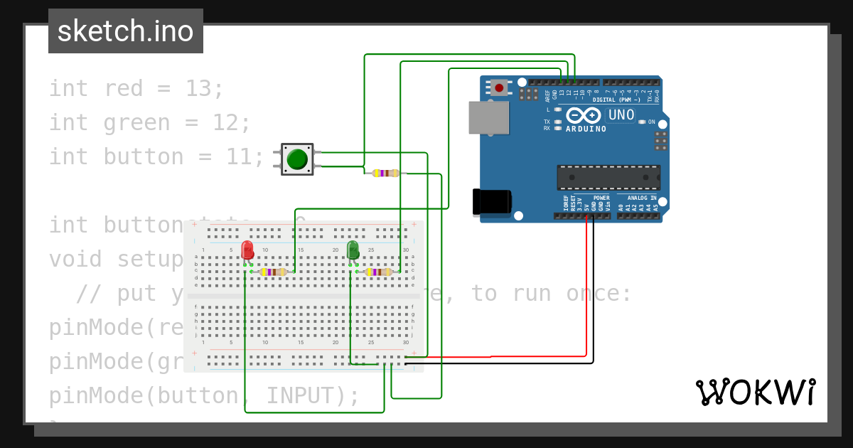 Led Control Using Switch Wokwi Esp32 Stm32 Arduino Simulator