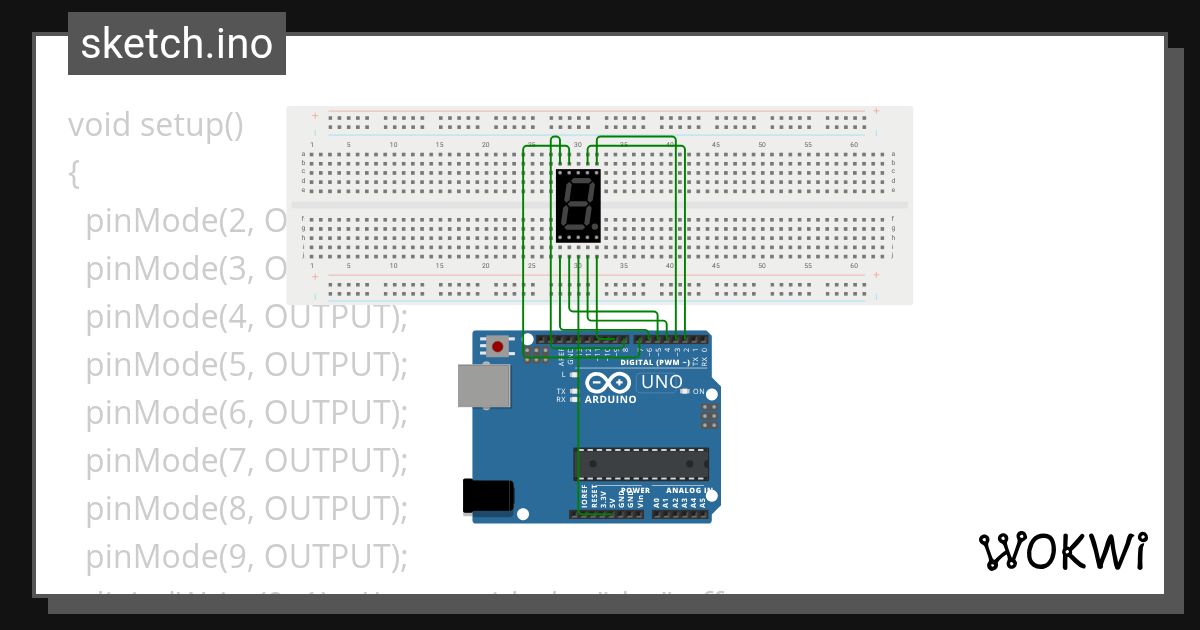 Seven Segment - Wokwi ESP32, STM32, Arduino Simulator