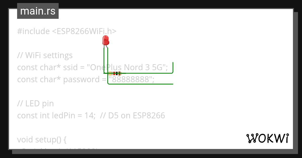 Led Blink 21mim10022 Wokwi Esp32 Stm32 Arduino Simulator