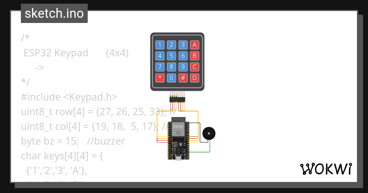 ESP32_Keypad_buzzer - Wokwi ESP32, STM32, Arduino Simulator