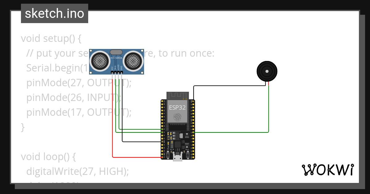 ultra sonic digital sensor 2 - Wokwi ESP32, STM32, Arduino Simulator