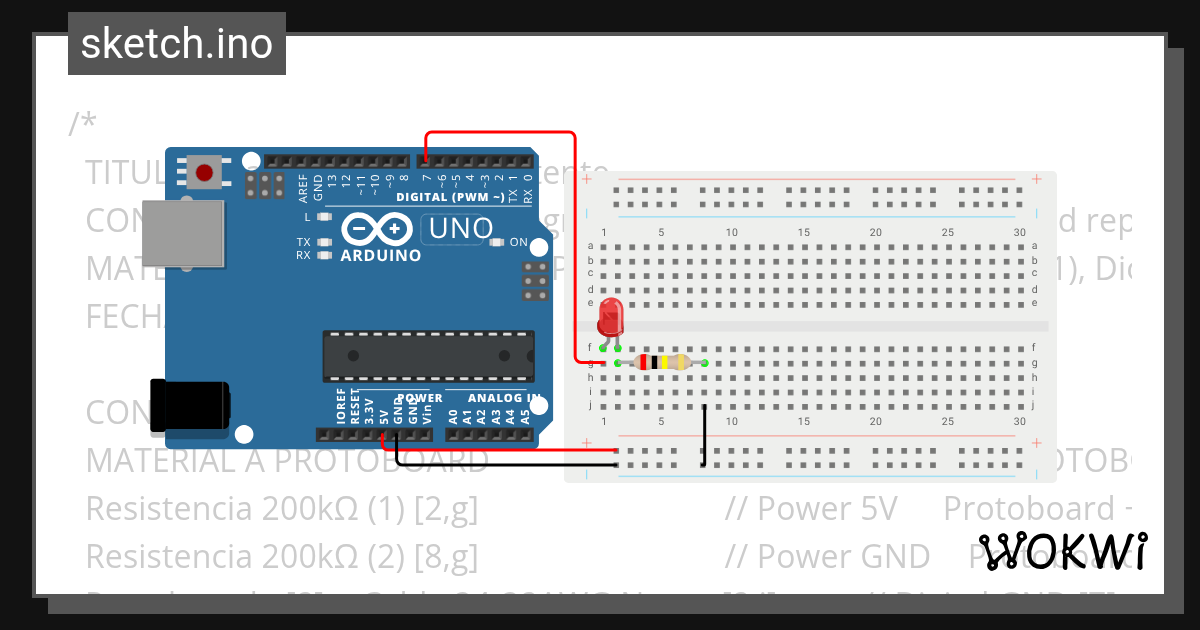 Practica - Diodo LED intermitente - Wokwi ESP32, STM32, Arduino Simulator