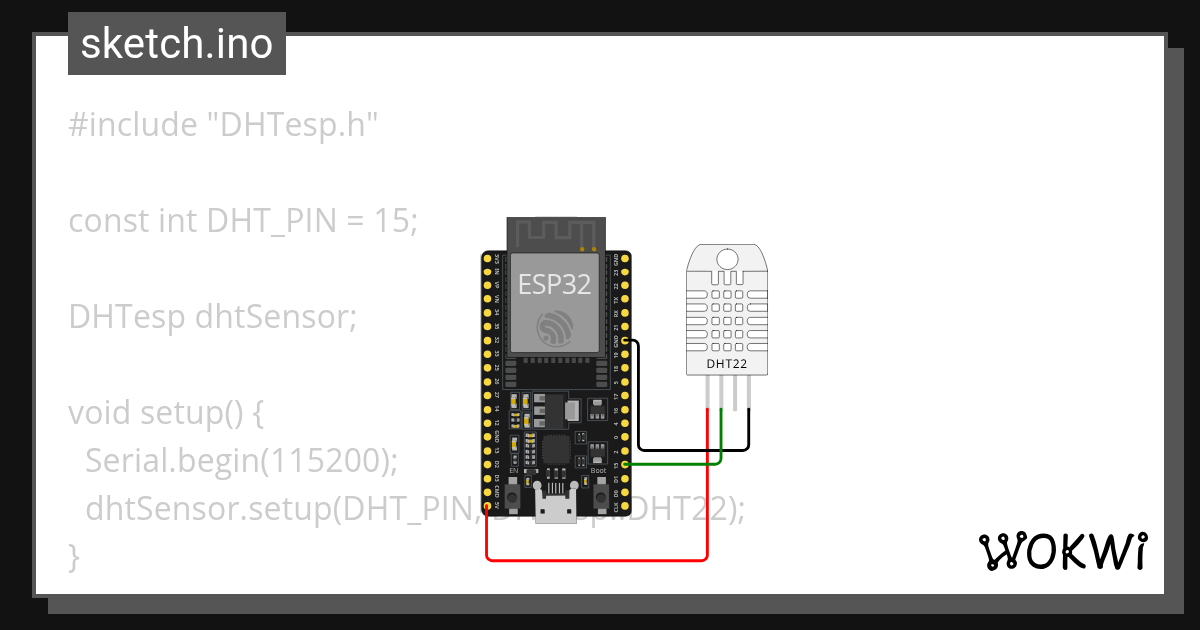 DHT SENSOR - Wokwi ESP32, STM32, Arduino Simulator