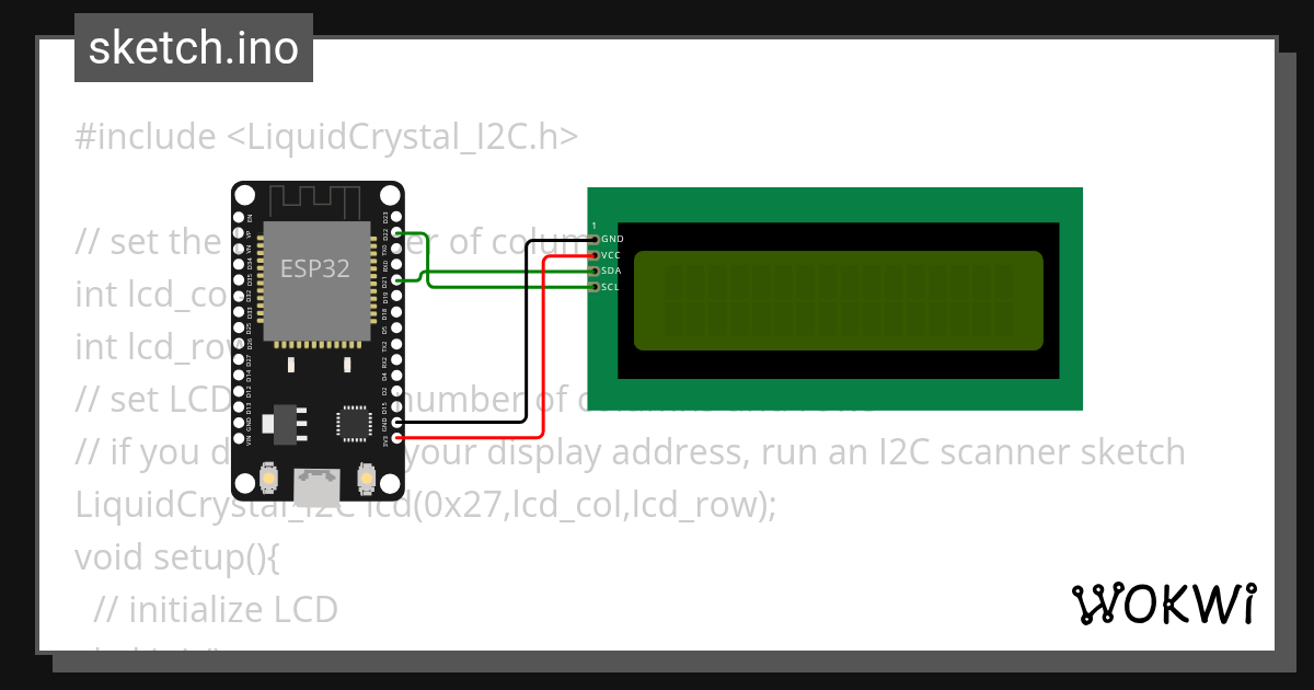 PRO - 248 LCD - Wokwi ESP32, STM32, Arduino Simulator
