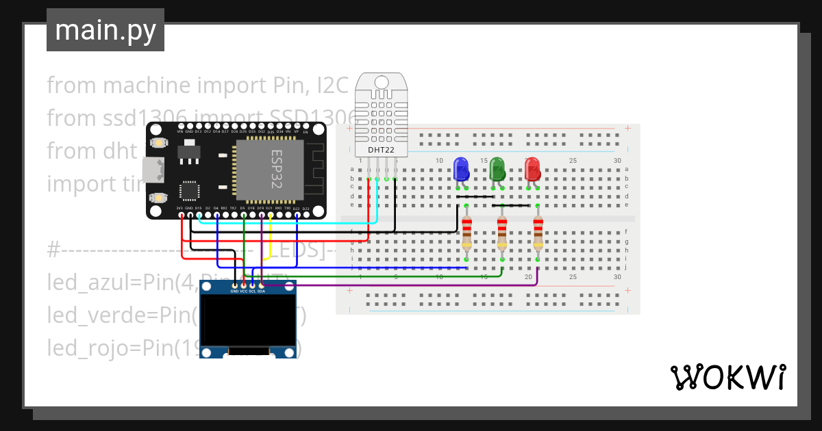 PROYECTO FINAL CON LED - Wokwi ESP32, STM32, Arduino Simulator